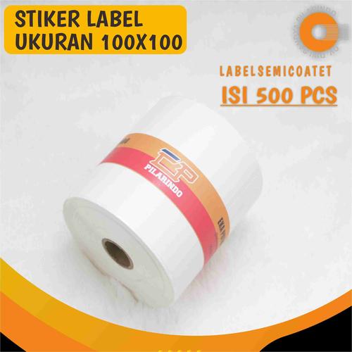 Jual LABEL STIKER BARCODE 100 X 100 MM STICKER SEMICOAT 100X100 MM ...
