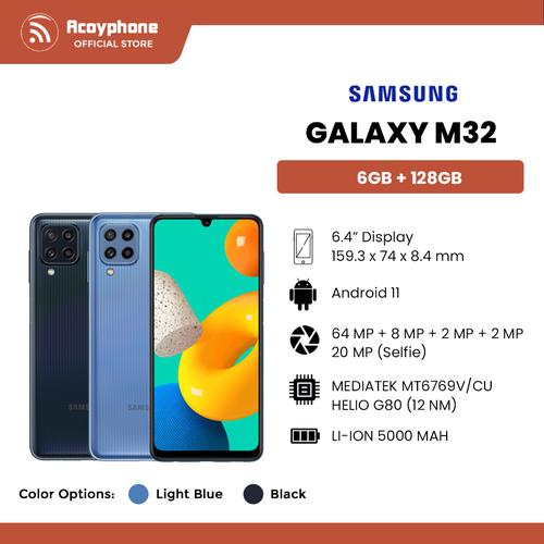 Jual SAMSUNG GALAXY M32 6/128GB GARANSI RESMI SEIN - Light Blue ...