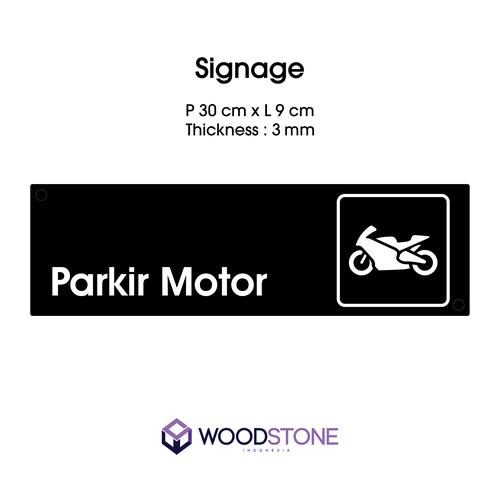 Promo Signage Parkir Motor - Papan Info Sign Board Cafe Store Restoran ...