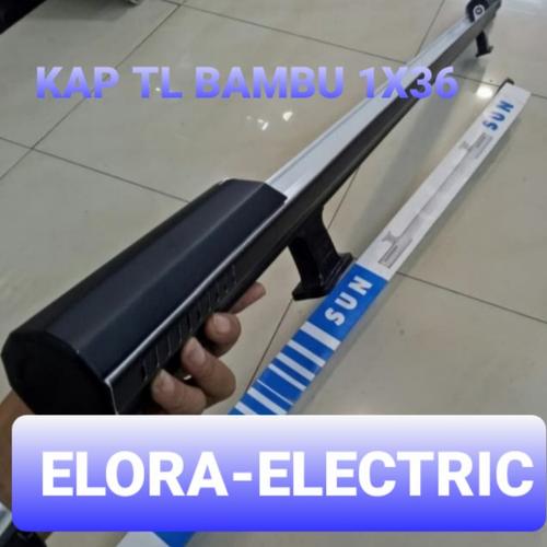 Jual Kap Lampu TL Bambu SUN 1X36/1x16w Housing T8 Bambu Segi Neon Led ...