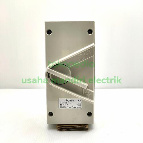 Jual SCHNEIDER CAVACHA 35A 250V SURFACE MOUNT 1P ISOLATING SWITCH WHS35_GY - Jakarta Barat ...