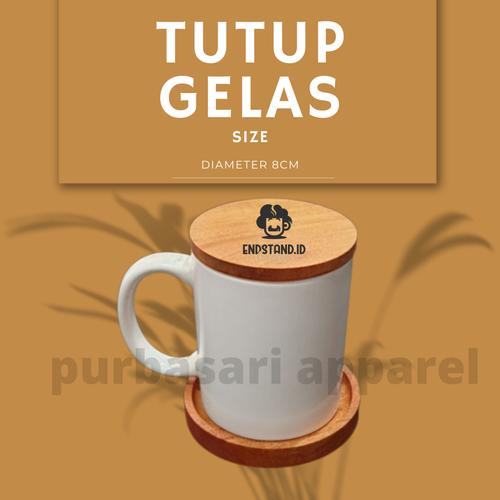 Jual Tutup Gelas Kayu Custom Grafir Wooden Lid Coaster - DIAMETER 7.5CM ...