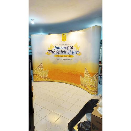 Jual Backwall / backdrop portable curve 3 x 4 plus print serivice ...