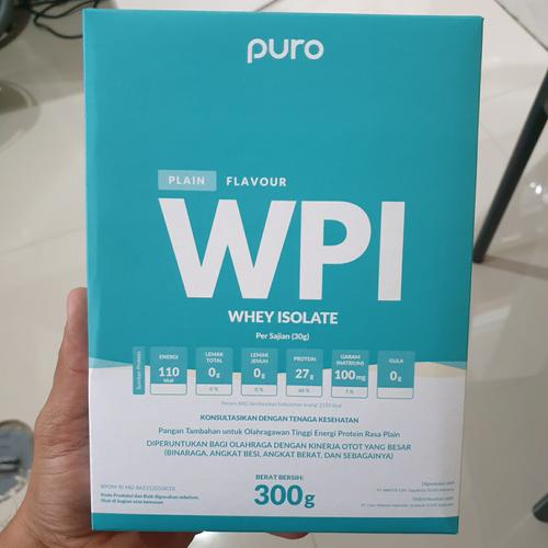 Jual PURO Whey Protein Isolate 1kg rasa Plain unflavor WPI 93 Susu ...