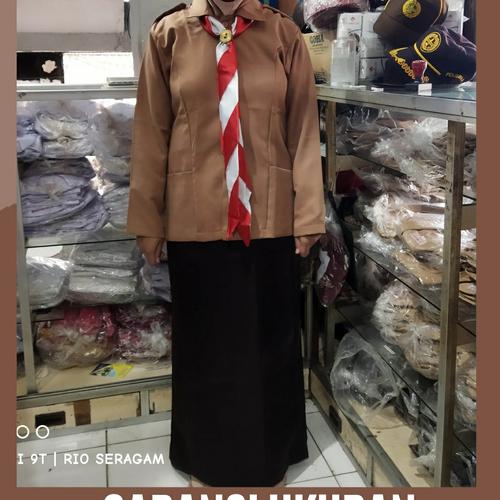 Jual 1 stel seragam pramuka putri starnas rafilo gabardine - B=L R=6 ...