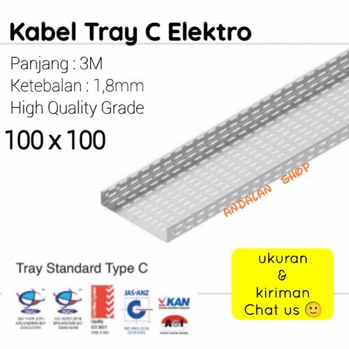 Jual kabel tray C 100 x 100/ cable tray/ tray kabel 100 x 100 - Jakarta ...