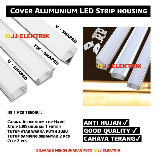 Jual Aluminium Cover LED Strip Housing 1M 1m - Tipe V - Kab. Tangerang ...