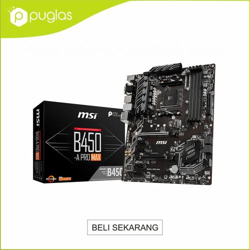 Jual Motherboard MSI B450-A Pro Max AM4 128GB Dual Memory For PC ...