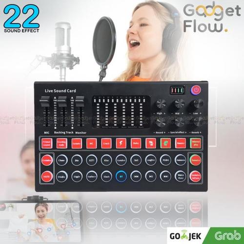 Jual Ready Sound Card Soundcard M9 Recording 2 Mic Dual Channel Mixer ...