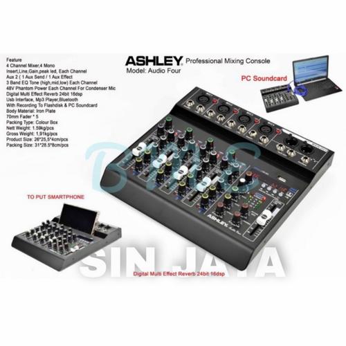 Jual Mixer Ashley Audio Four Original 4 Channel Connect To PC - Laptop ...