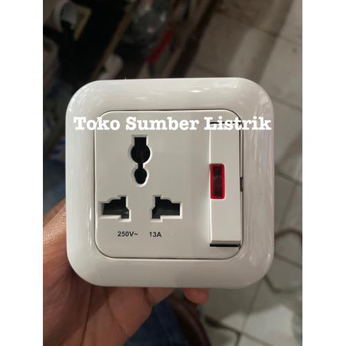Jual Stop kontak saklar on off kaki 3 universal stopkontak ac lampu ...