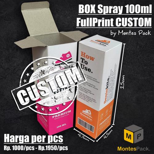 Jual Box Parfum Custom 100ml / Kemasan Botol 4,5x4,5x15,5 / Spray Box ...