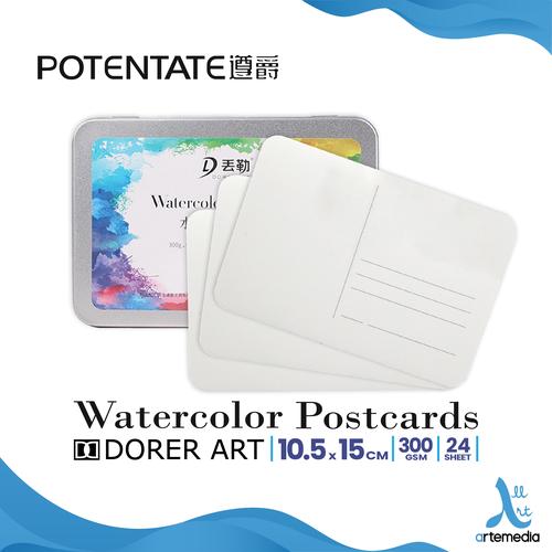 Jual Potentate Dorer Art Watercolor Paper Postcard Metal Box Kertas Cat ...