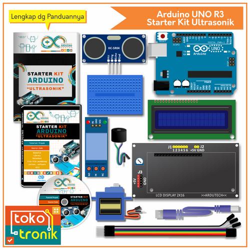 Promo Arduino UNO R3 Starter Kit Ultrasonik Lengkap Panduan dan Program ...