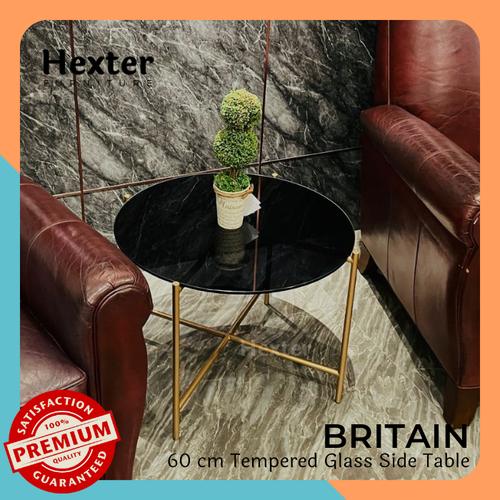 Jual BRITAIN - Meja Kaca Bulat 60 cm Tempered Glass Round Coffee Table ...