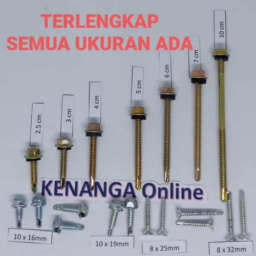 Jual Paku Baut Roofing +karet semua ukuran terlengkap 4cm 5 cm 6cm - 5 ...