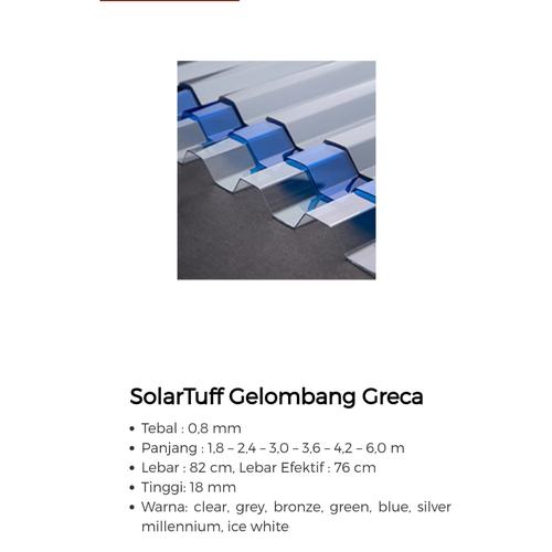 Jual Atap Plastik Solartuff /Polycarbonate Gelombang Greca - 1.50 ...