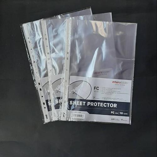 Jual Sheet Protector Inter X F4/PP Pocket InterX F4/Plastik File Bolong ...