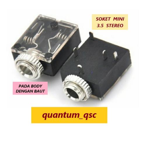 Jual SOCKET SOKET AUDIO STEREO MINI 3.5 MM PUTIH DENGAN BAUT - Kota ...