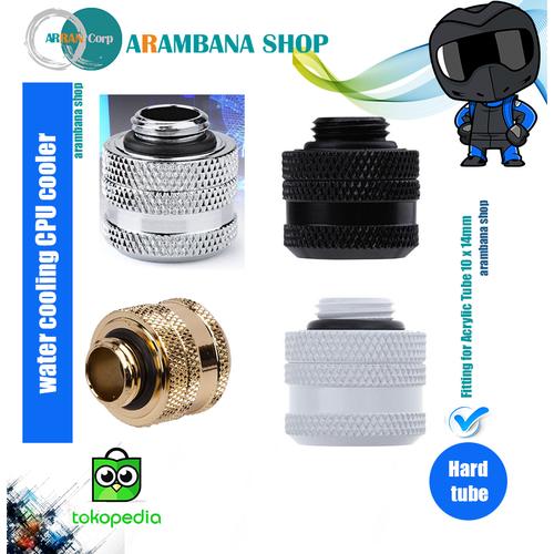 Jual Water Cooling Fitting for Acrylic Tube 10*14mm - White - Kota ...
