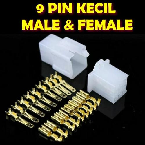 Jual Connector Motor Kecil 2.8mm 9 Pin 9P Plus Skun Set Soket Konektor ...