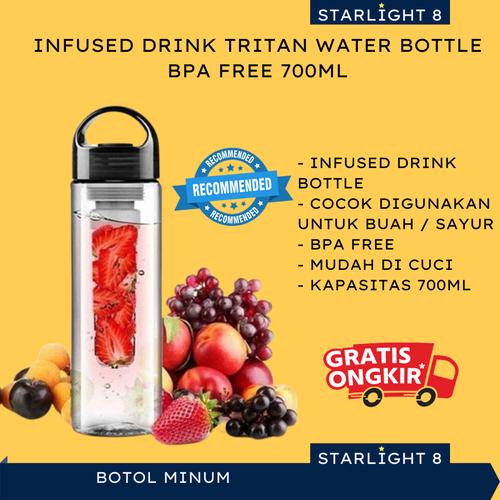 Jual Botol Minum Infuse Water Bottle Fresh Vitamin BPA FREE 700ml ...