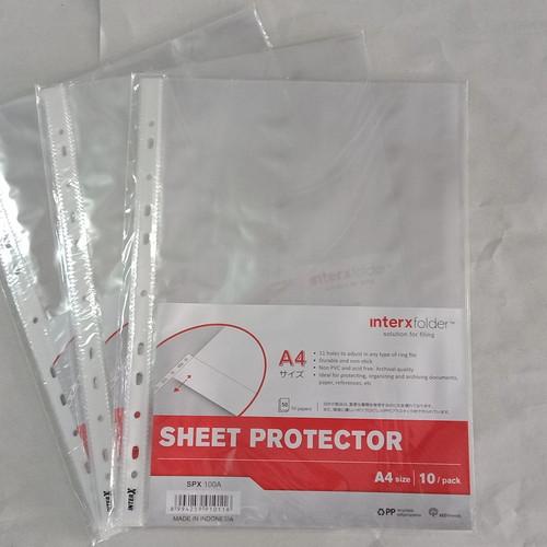 Jual Sheet Protector Inter X A4/PP Pocket InterX A4/Plastik File Bolong ...