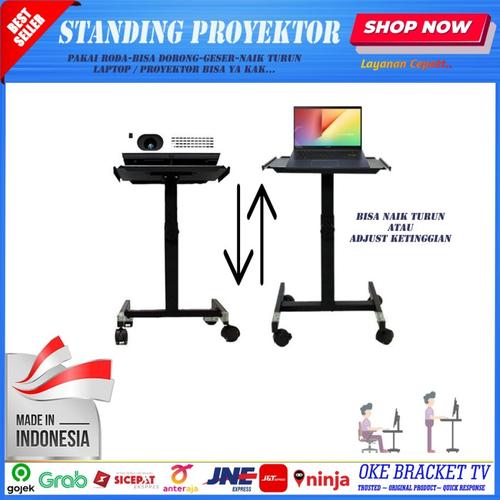 Jual STANDING TIANG RODA LAPTOP / PROYEKTOR GESER DORONG MAJU MUNDUR ...