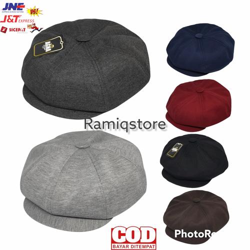 Jual Topi Vintage Peaky Blinders Topi Baret Newsboy Cap Topi apolo ...