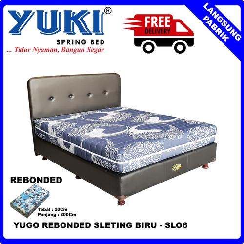 Jual Spring Bed YUGO Rebonded Biru - SLO6 ~ YUKI Spring Bed - 90Cm Full ...