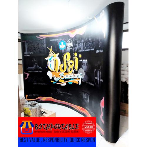Jual Backdrop Backwall Pameran seminar webinar curve 3 x 4 plus ...
