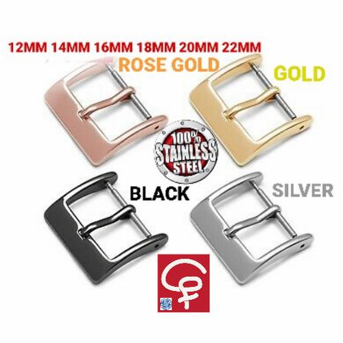 Jual TANG BUCKLE 20 MM 22 MM ROSE GOLD BESI PENGAIT TALI JAM 20MM 22MM ...