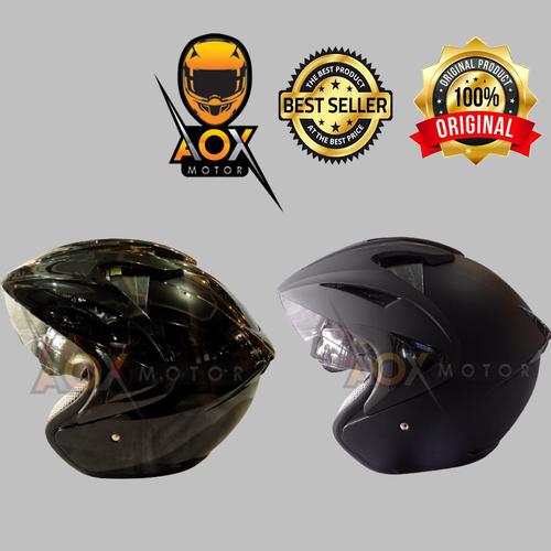 Jual Helm HIU ARROW SNI Solid Polos Halfface (Ongkir 2kg) - 2.Flat ...