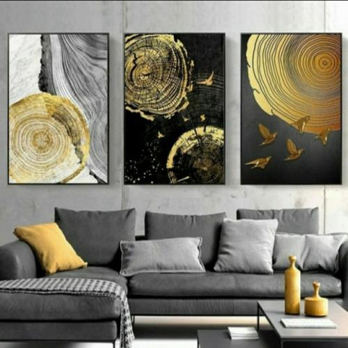 Jual Lukisan dinding kanvas bulatan modern - frame - Kab. Bandung ...