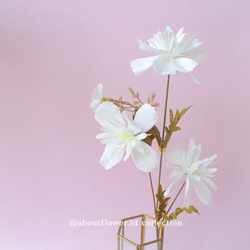 Jual Bunga Cosmos Artificial Palsu Plastik Kain - Putih - Kota Depok ...
