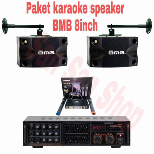 Jual Paket sound system karaoke BMB 8inch speaker bmb 8inch +amplifier ...