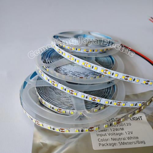 Jual LED Strip Light 5Meter 2835 120led/M 12V IP33 Indoor Cahaya 3K/4K ...