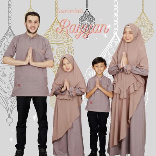 Jual Baju muslim sarimbit keluarga terbaru Rayyan warna coklat premium ...