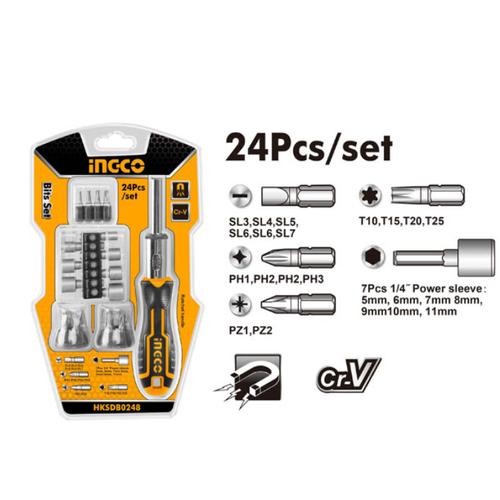Jual Ingco HKSDB0248 Obeng Set Presisi 24 Pcs Bits Screwdriver HKSDB ...