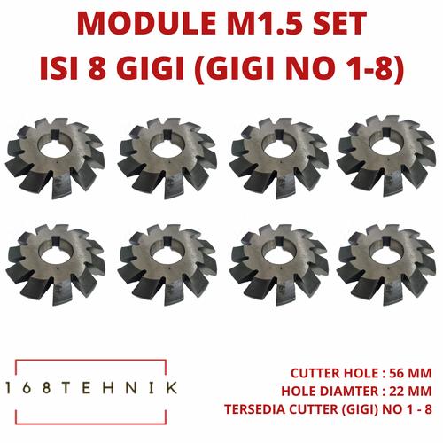 Jual MODULE M1.5 SET / MODUL M1.5 GEAR MILLING CUTTER / MODUL PISAU GIGI - Jakarta Barat ...