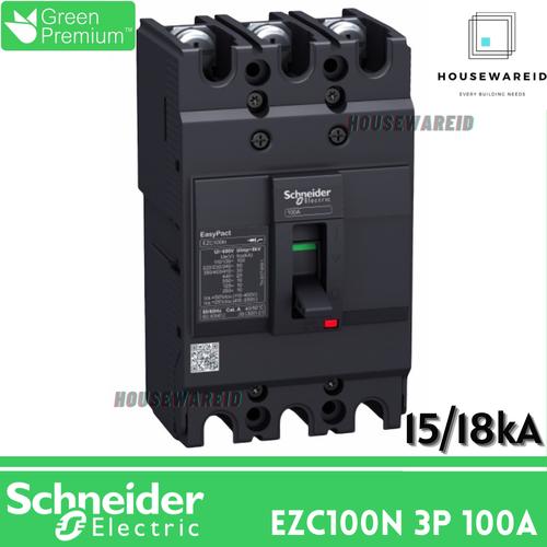 Promo MCCB 3p 100a 3phase 100 Ampere Schneider Easypact EZC100N3100 Original - Jakarta Pusat ...
