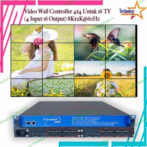 Jual 8K Video Wall Controller Multiview 4x4 For 16 TV (4 Input 16 ...