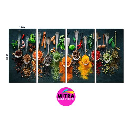 Jual Hiasan dinding Kayu Pajangan Dapur Kitchen 1SET 4in1 (4 Pannel ...