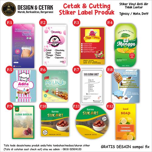 Promo Cetak Stiker Label Vinyl / Transparan A3+ / cutting / stiker ...