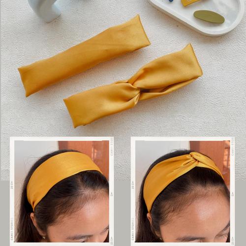 Jual Bandana / Bando Bahan Satin Model Simple dan Silang/Simpul ...
