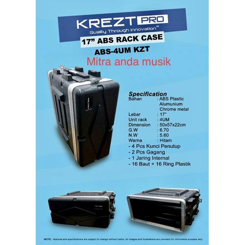 Jual Hardcase sound system 4u 17" abs krezt abs 4um rak case bahan ...