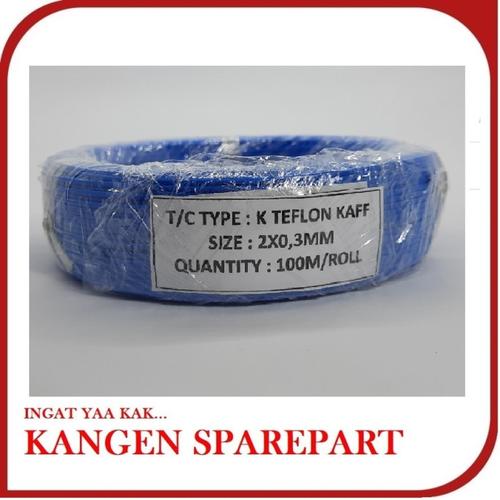 Jual K Type Thermocouple Wire Kabel Biru Teflon -200-600 C per meter ...