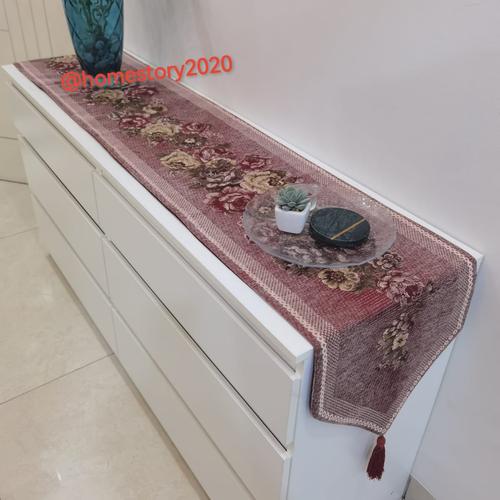 Jual tabel Runner vintage uk35x210cm oval - Merah Maroon - Jakarta ...