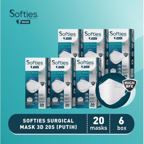 Promo Softies Surgical Mask 3D 20s 6 Box - Pink - Kota Tangerang ...