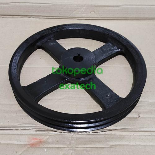Jual Pulley puli pully B2 - 14 inch as 38 40 42 45 48 50 mm pully besi ...